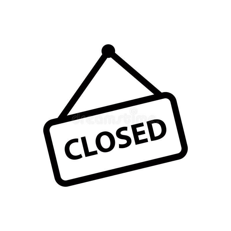 Closed Sign Icon Vector Logo Flat Style Trendy Stock Vector ...