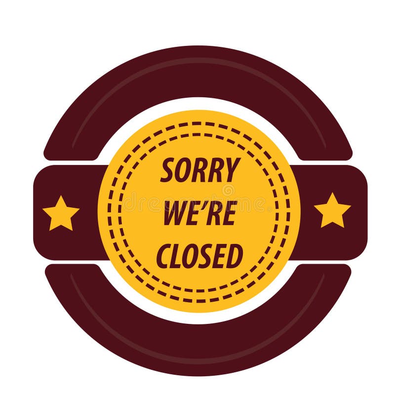 Closed Sign Label. Vector Illustration Decorative Design Stock Vector ...