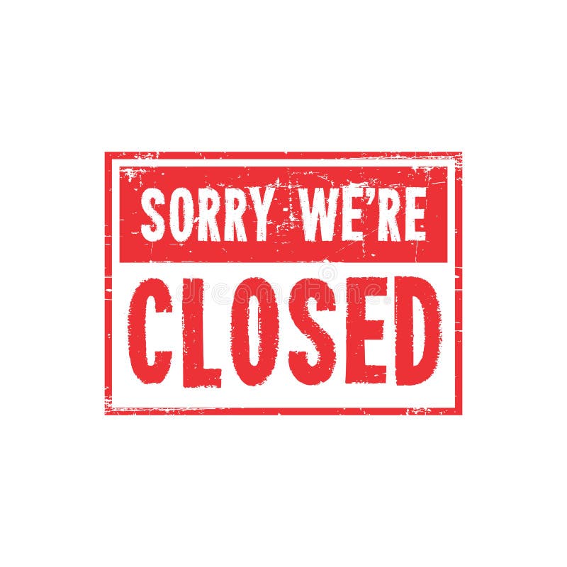 Closed Sign Logo stock illustration. Illustration of design - 108897661