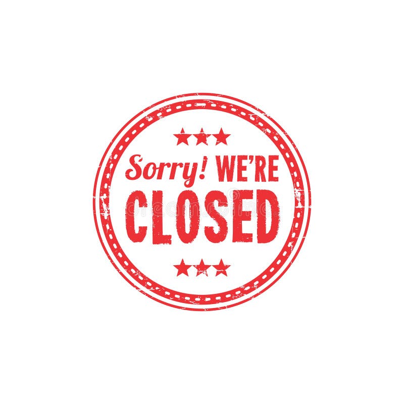 Closed Sign Logo stock vector. Illustration of store - 108897662