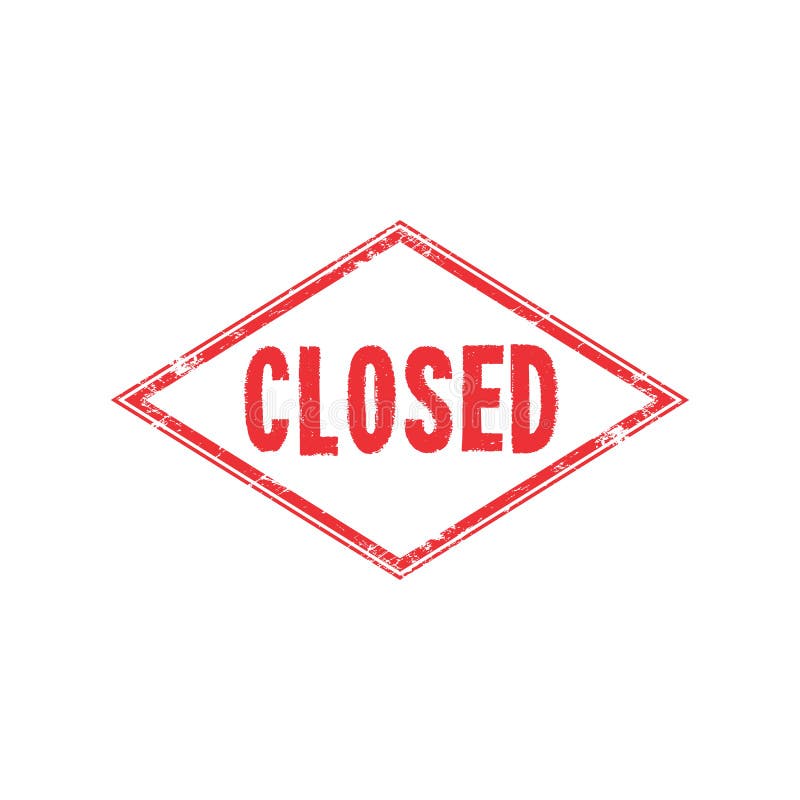 Closed Sign Logo stock illustration. Illustration of door - 108897667