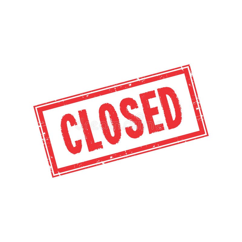 Closed Sign Logo stock vector. Illustration of store - 108897662