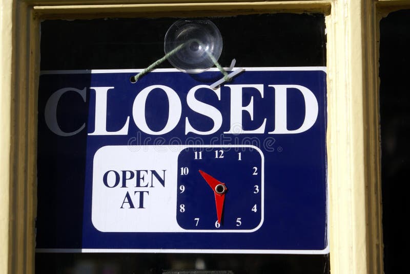 Closed sign. stock photo. Image of industrial, entry - 65685122