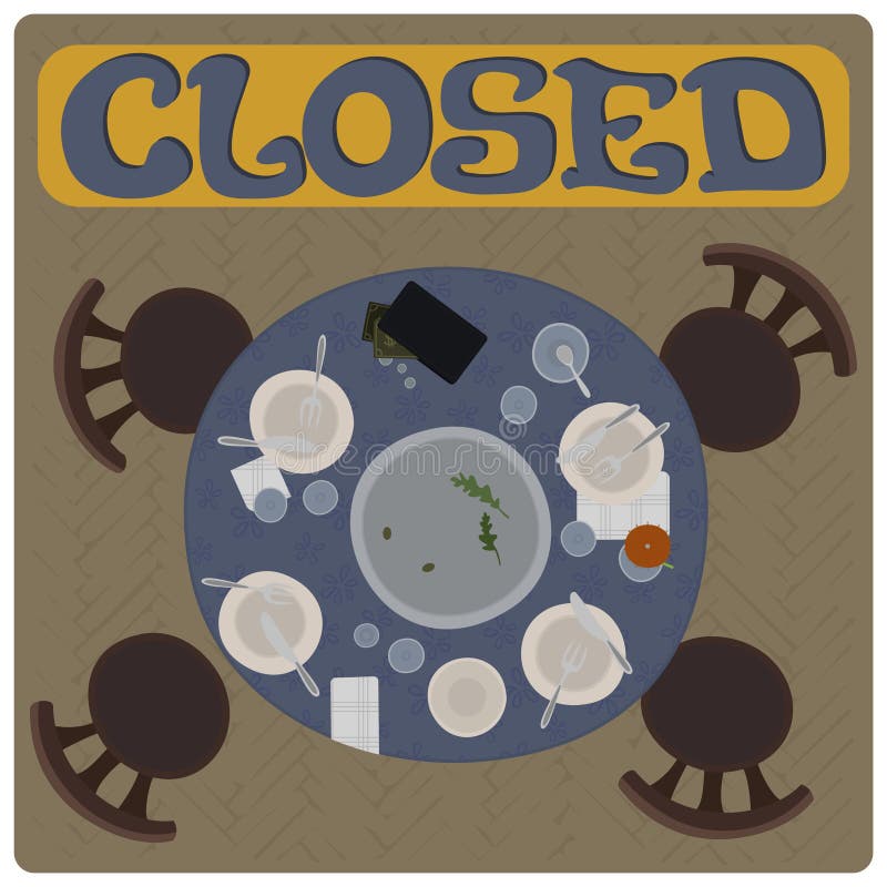 Closed sign. stock vector. Illustration of symbol, dark - 69959048