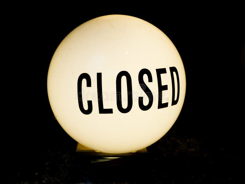 Closed sign stock image. Image of symbol, glow, vintage - 92888523
