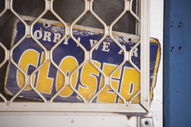 Closed Sign at Shop Door stock image. Image of sign, business - 46028983