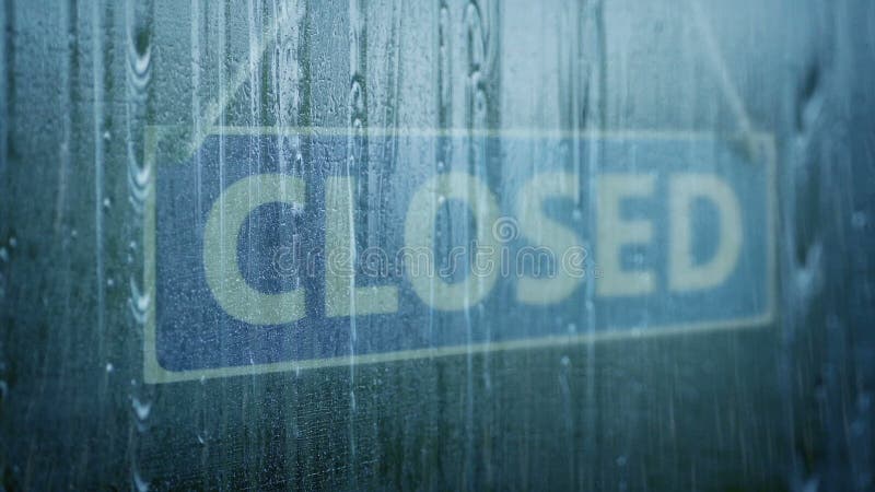 Closed Sign Hanging on Door of Cafe Due To Covid-19 Stock Video - Video ...