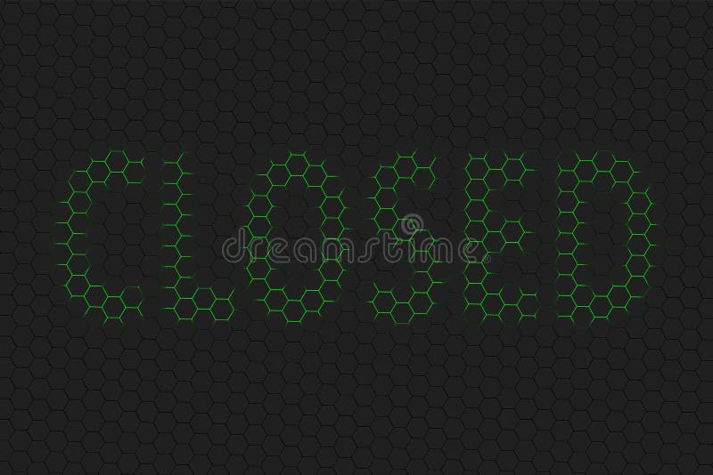 Closed Sign, Symbol, Closed Text Stock Illustration - Illustration of ...
