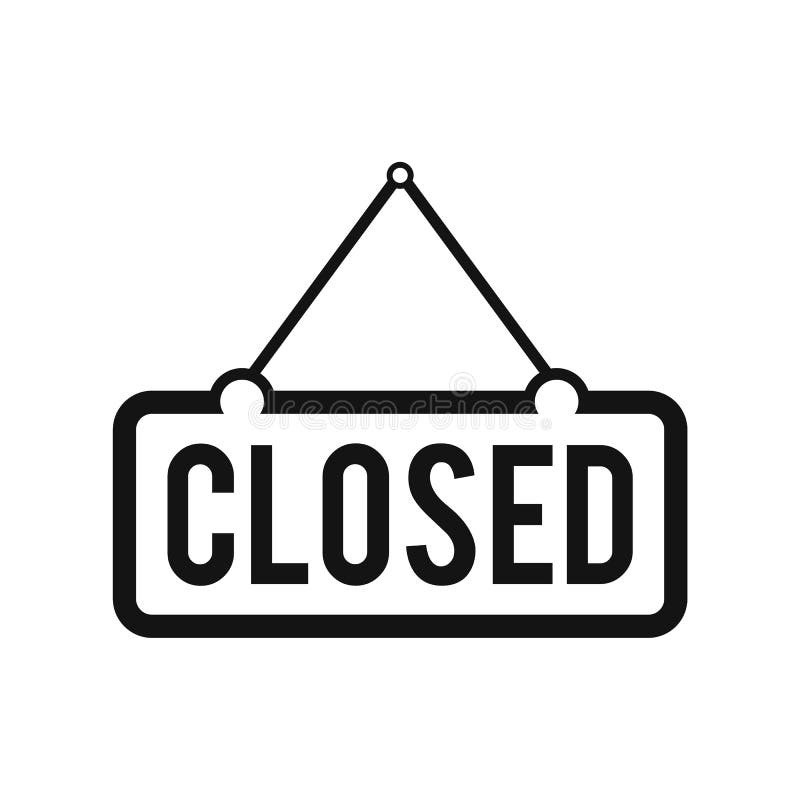 Closed Sign Trendy Vector Icon Template. Hanging Frame Closed Sign Icon ...