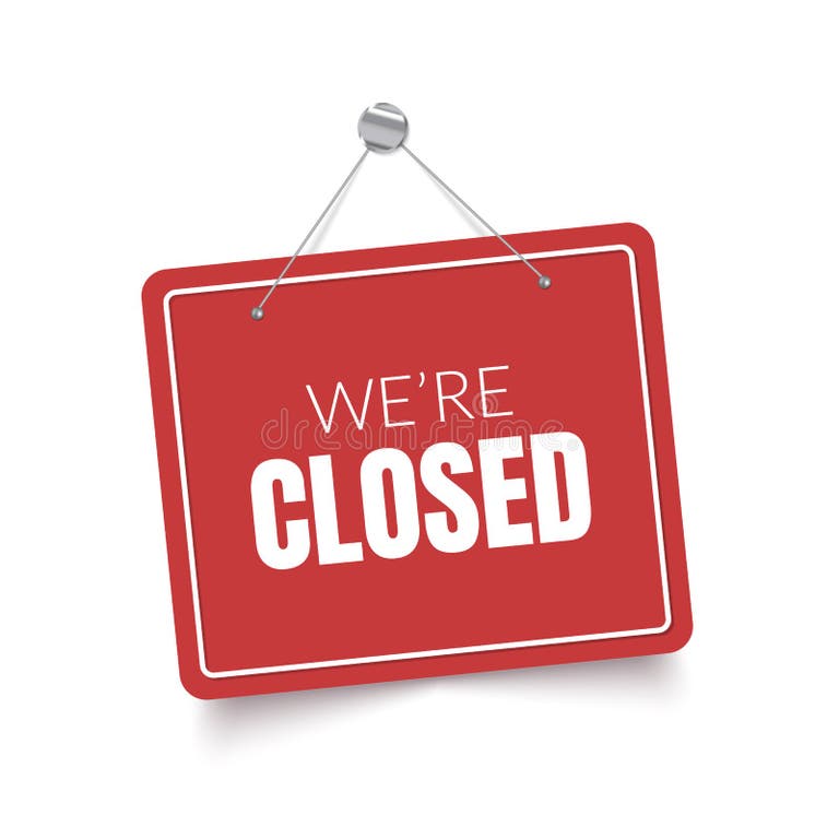 We are closed signboard. stock vector. Illustration of vector - 215402237
