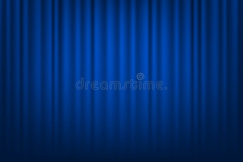 Closed Silky Luxury Curtain Stage. Backlight Spotlight. Theatrical ...