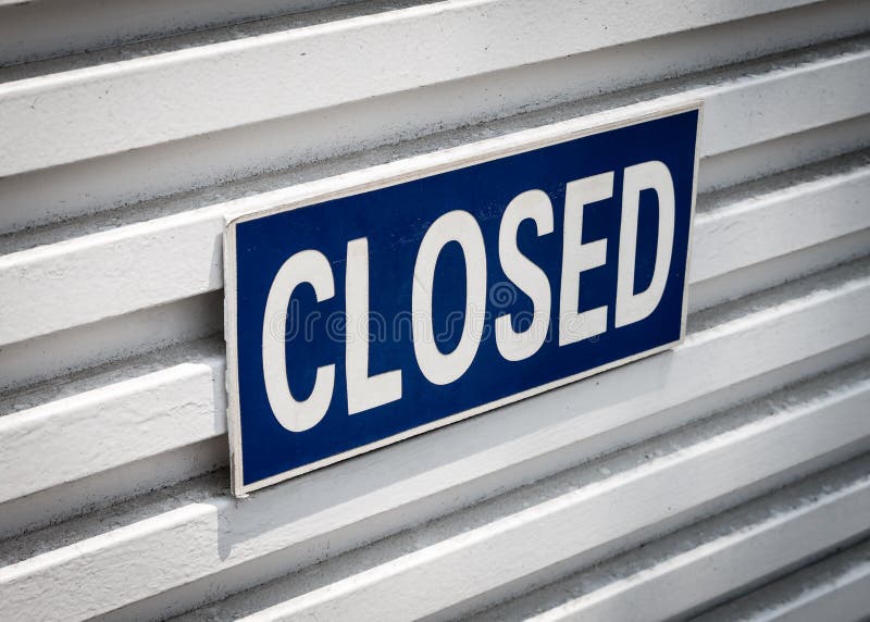 Closed stock photo. Image of simple, shop, notice, sign - 56091650