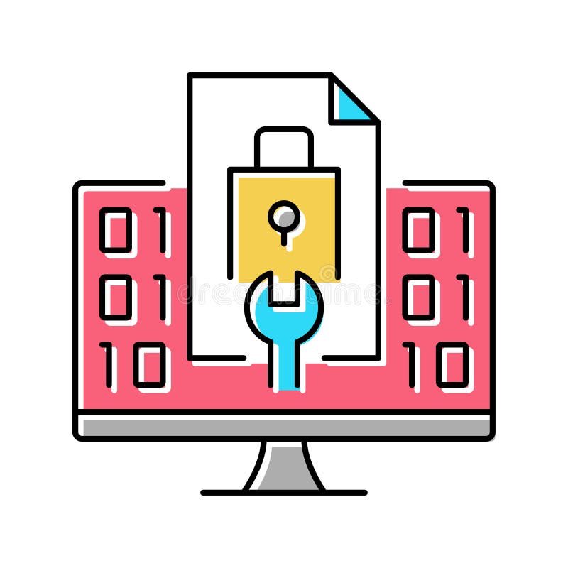 Closed Source Software Color Icon Vector Illustration Stock Vector ...