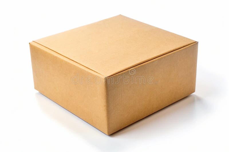 A Closed Square Cardboard Packaging Box Mockup Stock Illustration ...