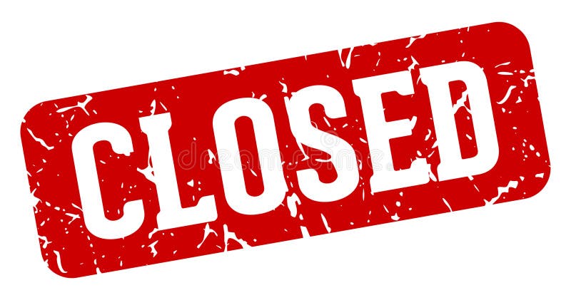 Closed Rectangular Sign. Closed Stamp Stock Illustration - Illustration ...