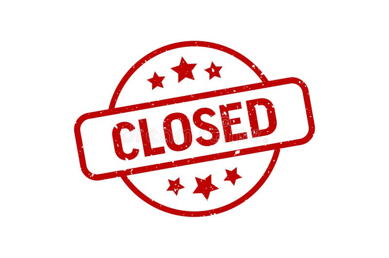 Closed - Stamp, Imprint, Seal Template. Vector Stock Illustration Stock ...