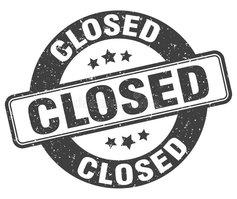 Closed Stamp. Closed Label. Round Grunge Sign Stock Vector ...