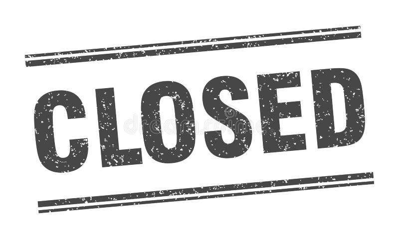 CLOSED Stamp Office Rubber Red Sign. on White Background Stock ...