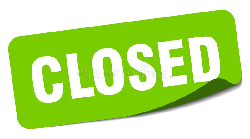 Closed Sticker. Closed Label Stock Vector - Illustration of template ...
