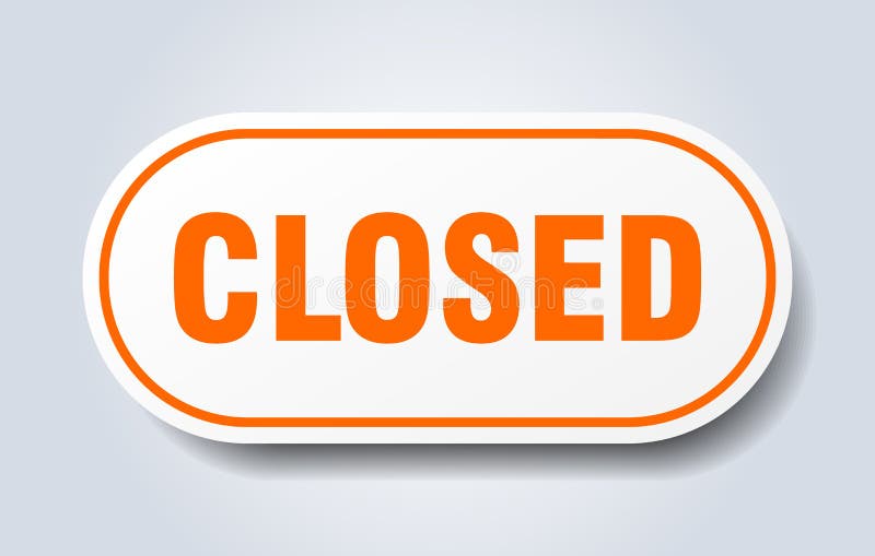 Closed sticker. stock vector. Illustration of price - 153372073