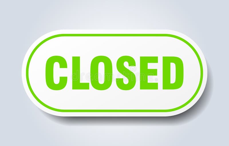 Closed sticker. stock vector. Illustration of seal, stamp - 158771801