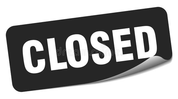 Closed Sticker. Closed Label Stock Vector - Illustration of sticker ...