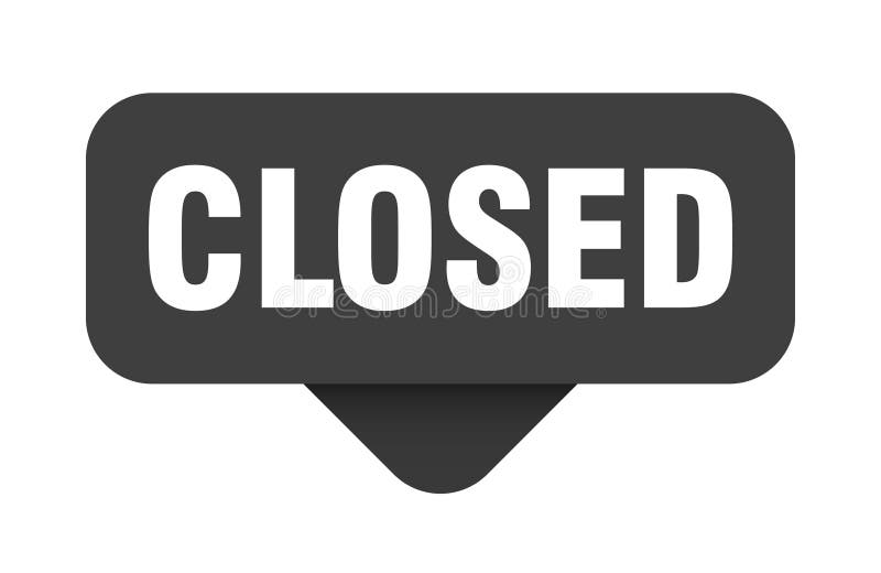 Closed Sticker. Closed Sign on Transparent Background Stock Vector ...