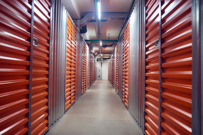 Closed Storage Area with Building Concrete Slabs, Covered with a ...