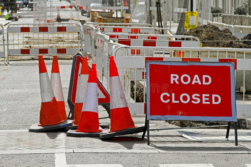 Closed street stock image. Image of construction, closed - 20371071