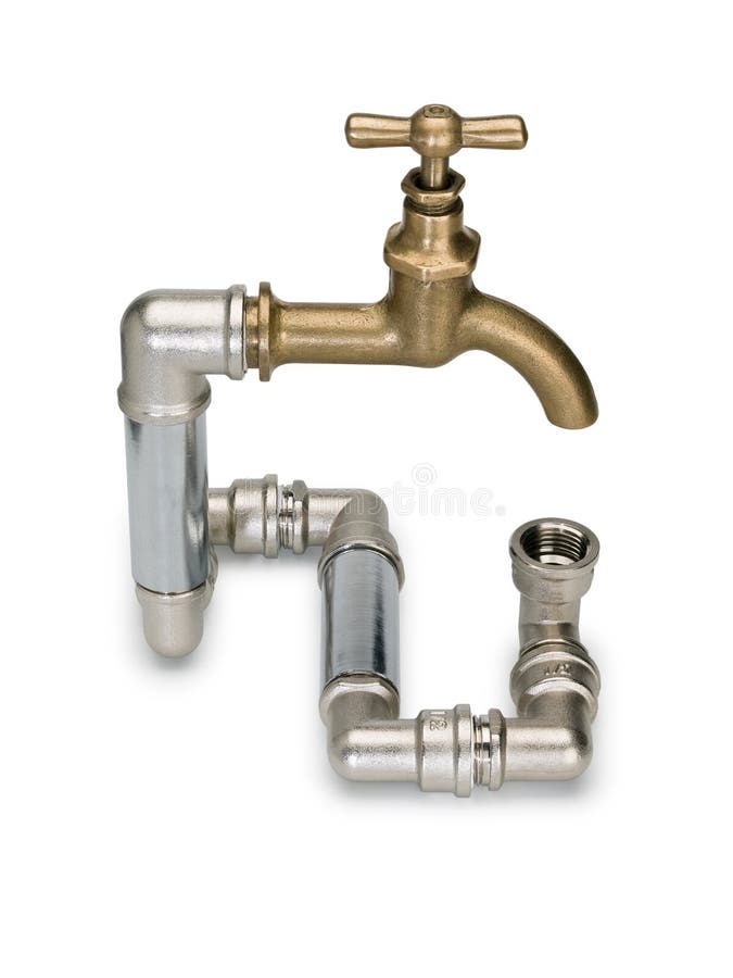 The Closed System of a Water Pipe Stock Image - Image of isolated ...