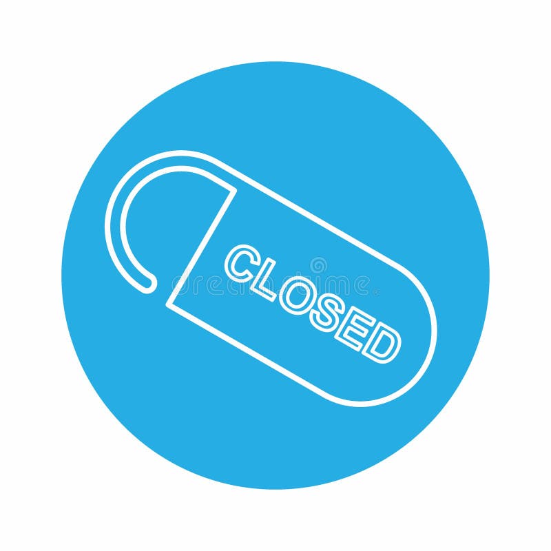 Vector Graphic of Closed Tag - Blue Monochrome Style Stock Vector ...