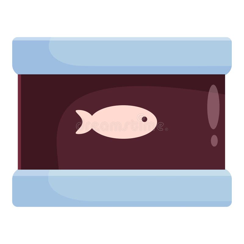 Closed Tin Can Containing Fish Drawing on Label Stock Illustration ...