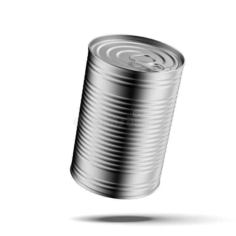 The closed tin can stock illustration. Illustration of cylinder - 32142185