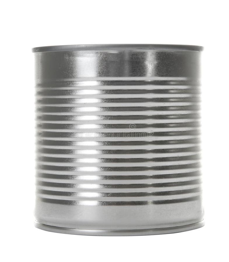 Closed Tin Can on White, Mockup for Design Stock Image - Image of ...
