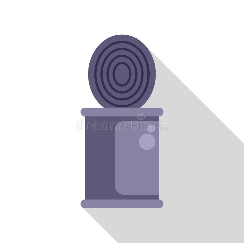 Closed Tin Can with Pull Ring Lid Casting Long Shadow Stock ...