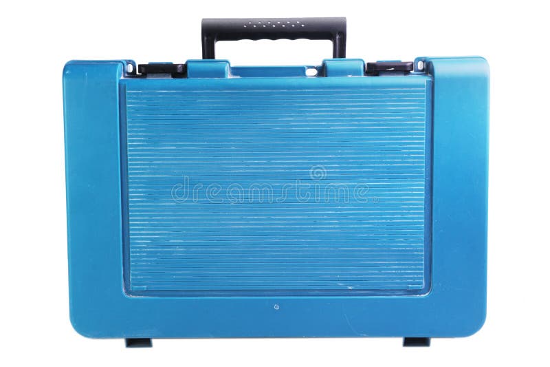Closed Tool Box Standing on a White Background Stock Image - Image of ...