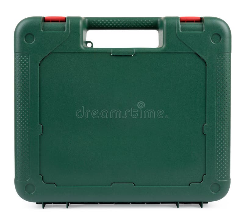 Closed Tool Box Standing on a White Background Stock Image - Image of ...