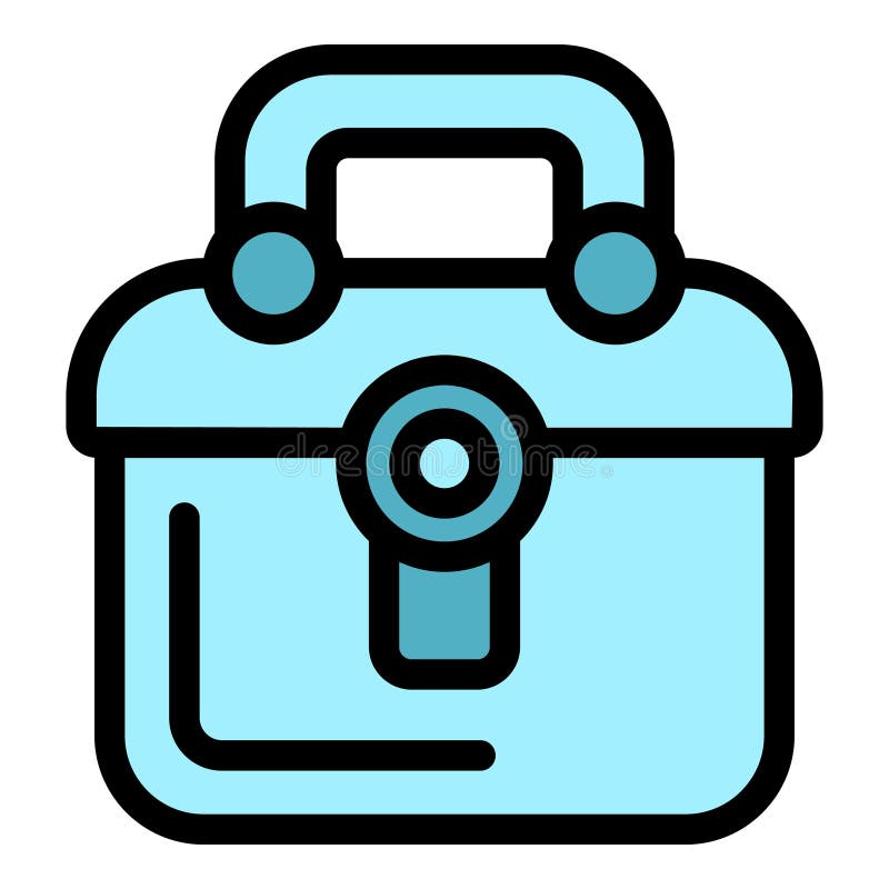Closed Toolbox Icon Vector Flat Stock Vector - Illustration of case ...