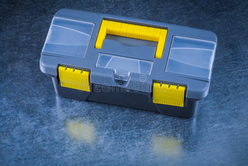 Closed Toolbox on Scratched Metallic Background Stock Photo - Image of ...