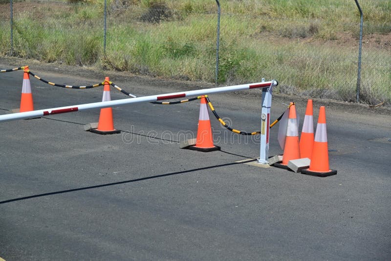 Closed Traffic Gate Background Stock Photo - Image of forbidden, gate ...