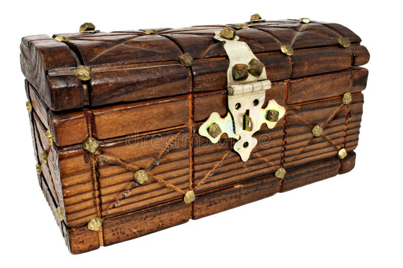 Closed treasure chest stock image. Image of white, chest - 15079089