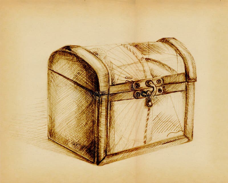 Treasure Chest Drawing Pencil