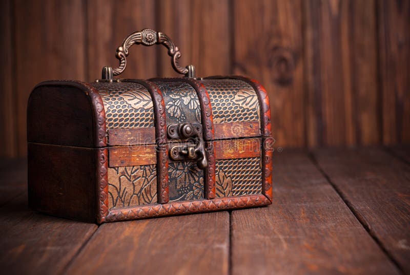 Closed treasure chest stock photo. Image of container - 18146170