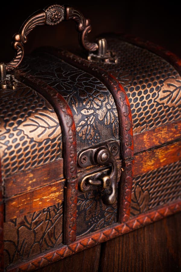 Closed Treasure Box stock image. Image of greed, carved - 21186479