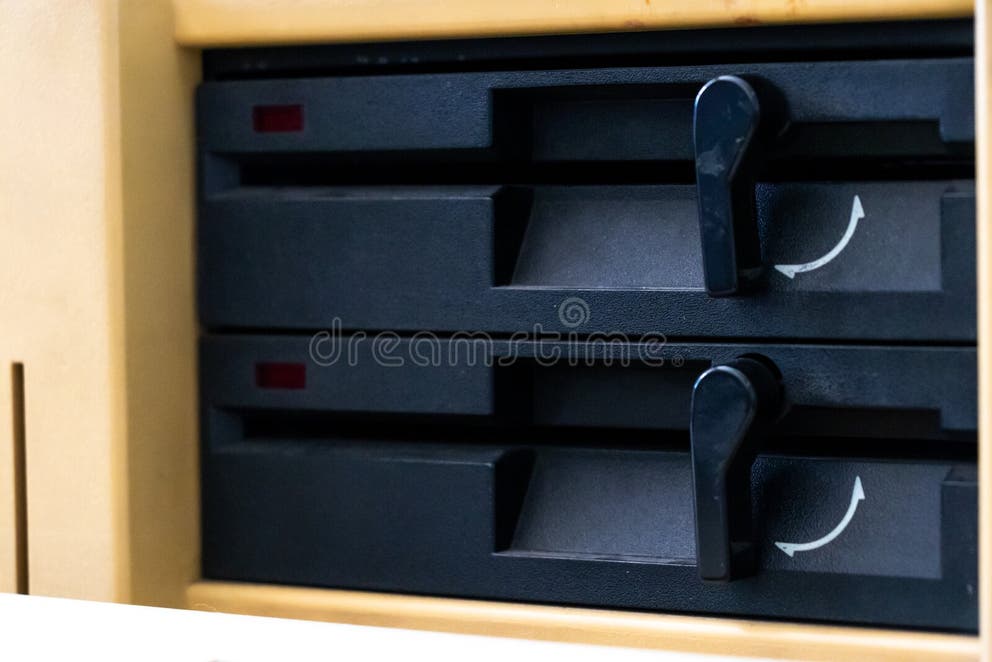 Close Up Background of Floppy Disk 5.25 Inch Drive that is the ...