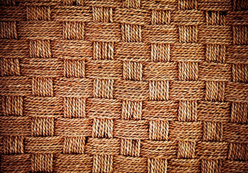 Closed Up of Brown Color Wicker Textured Background. Stock Image ...