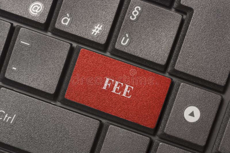 Closed Up Computer Keyboard with Word FEE Stock Image - Image of laptop ...