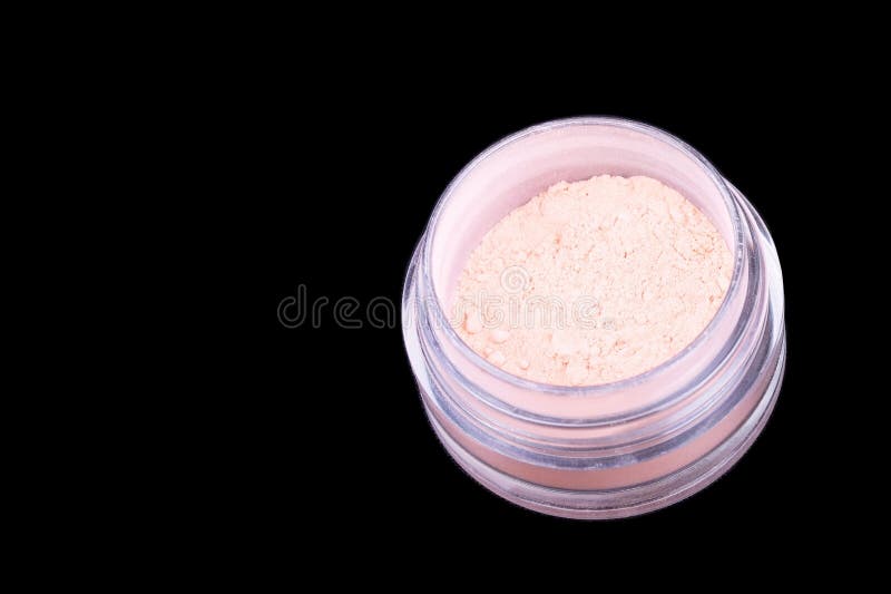 Closed-up Crumbly Powder on Black Stock Image - Image of close, makeup ...