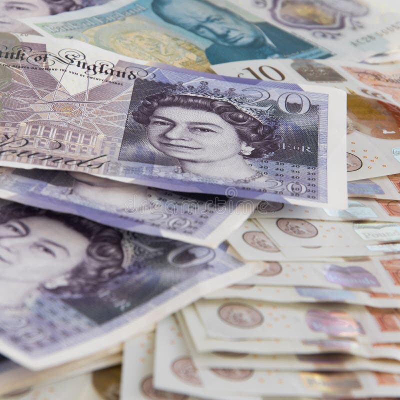 Closed Up of Different Pound Sterling Banknotes Editorial Stock Photo ...