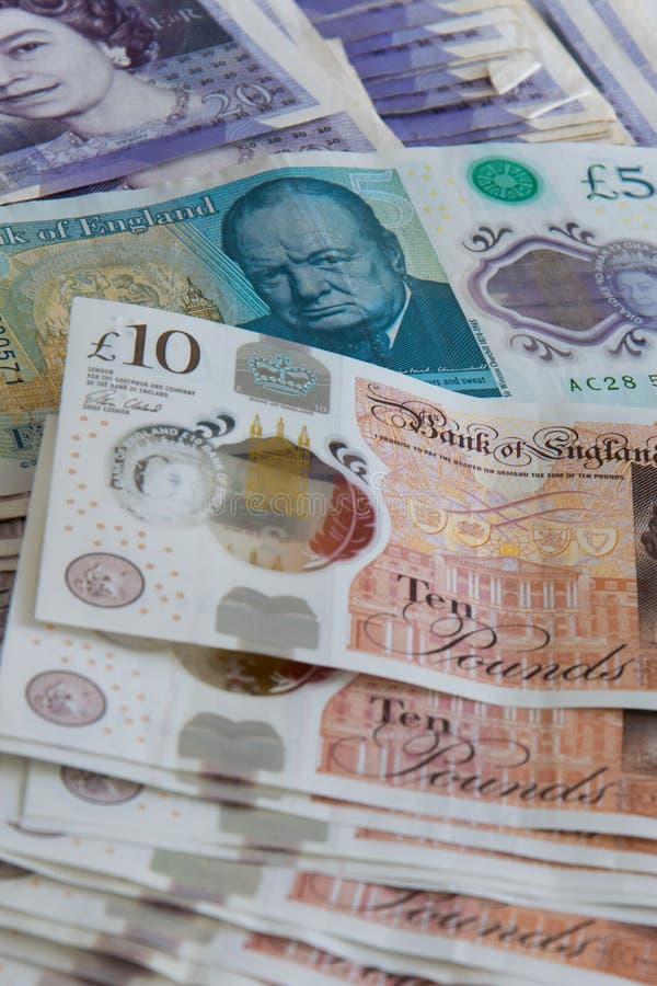 Closed Up of Different Pound Sterling Banknotes Editorial Stock Image ...